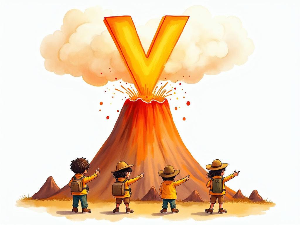 Exploring the Letter V: Adventures with Volcano | TinyTraverse